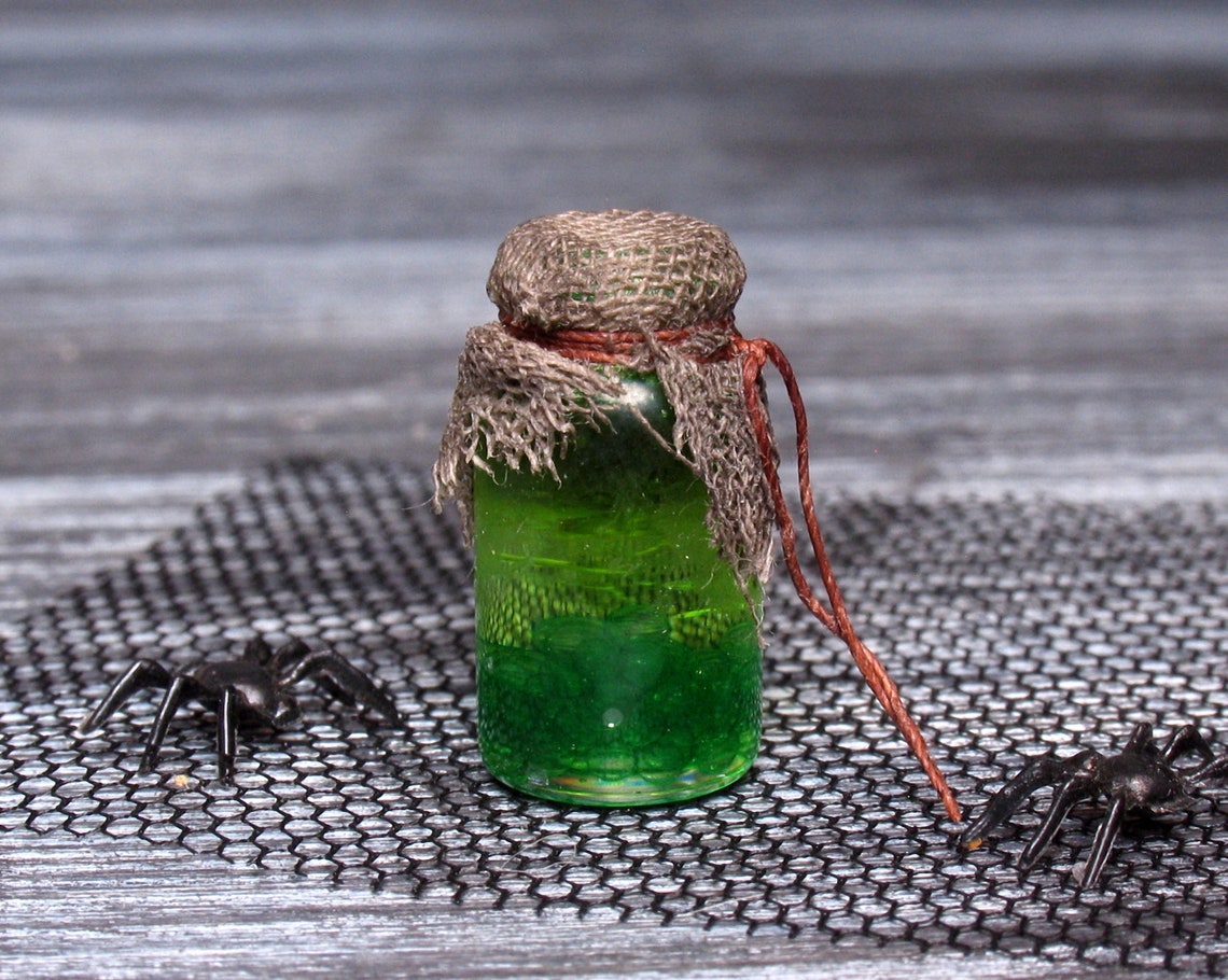 Spooky Miniature Glass Container With Interior for Halloween - Etsy