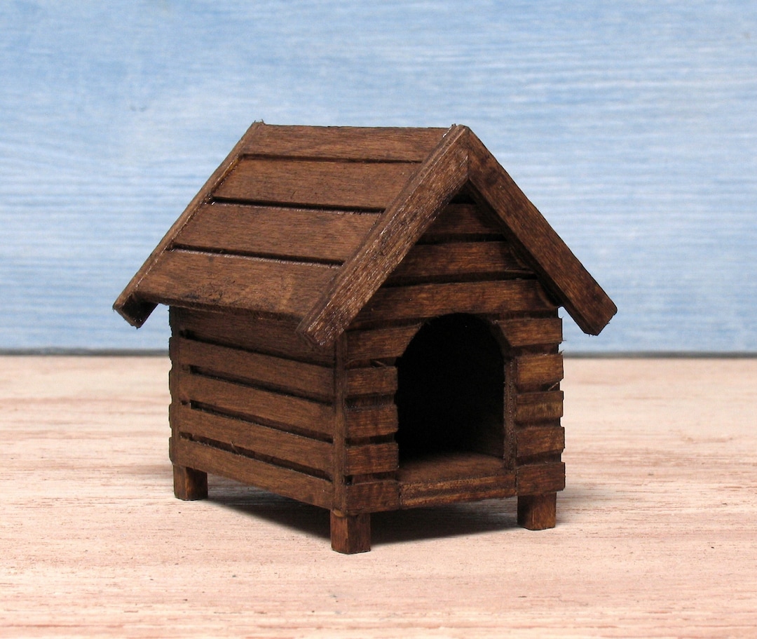 Miniature Dog House for Your Dollhouse - Etsy