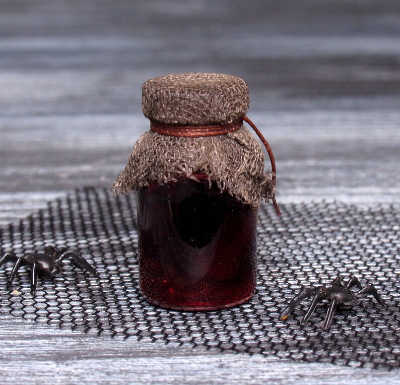 Spooky Miniature Glass Container With Interior for Halloween | Etsy