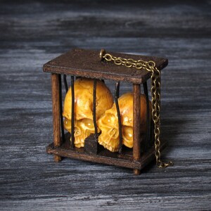 Creepy Miniature Halloween Cage for Your Dollhouse - Etsy