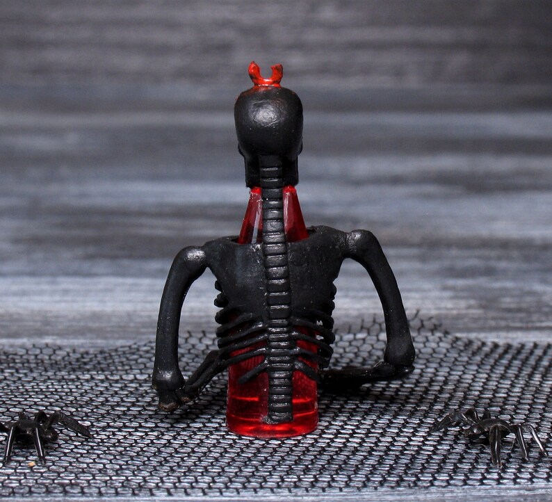 Spooky Miniature Devil Bottle for Halloween | Etsy