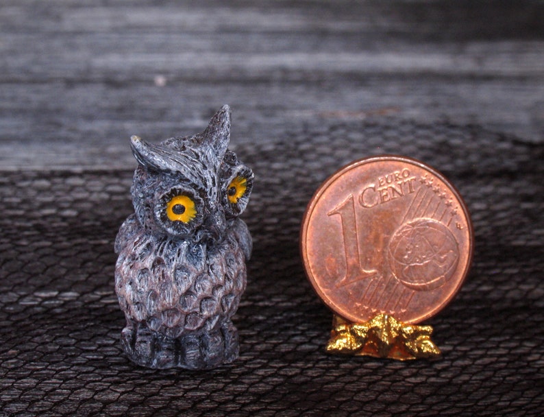 Miniature Owl for your Dollhouse | Etsy