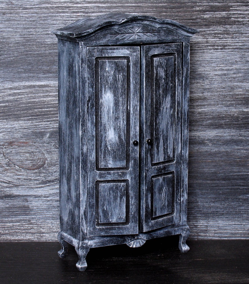 Illuminated Miniature Wardrobe With Interiority for Halloween | Etsy