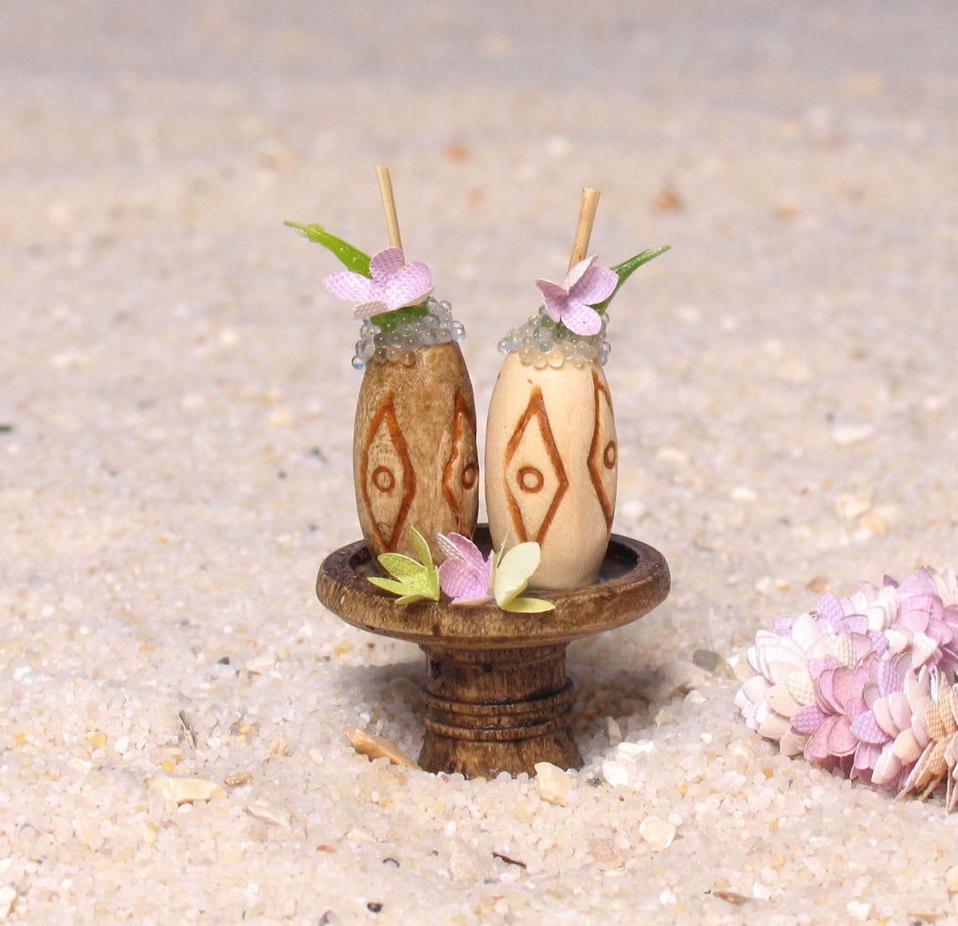 Tropical Miniature Cocktails on Stand for Your Dollhouse - Etsy