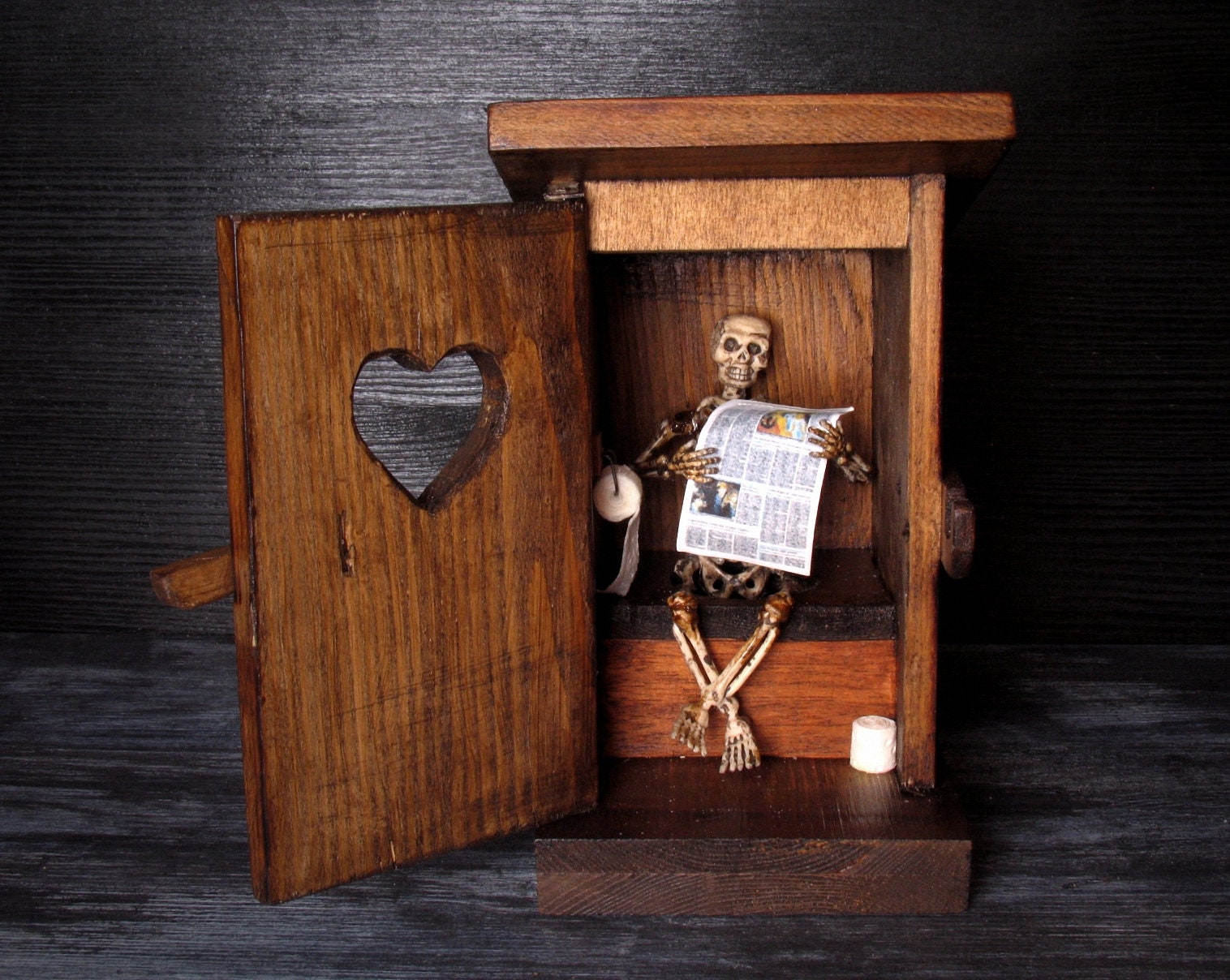Illuminated Miniature Outhouse for Halloween | Etsy