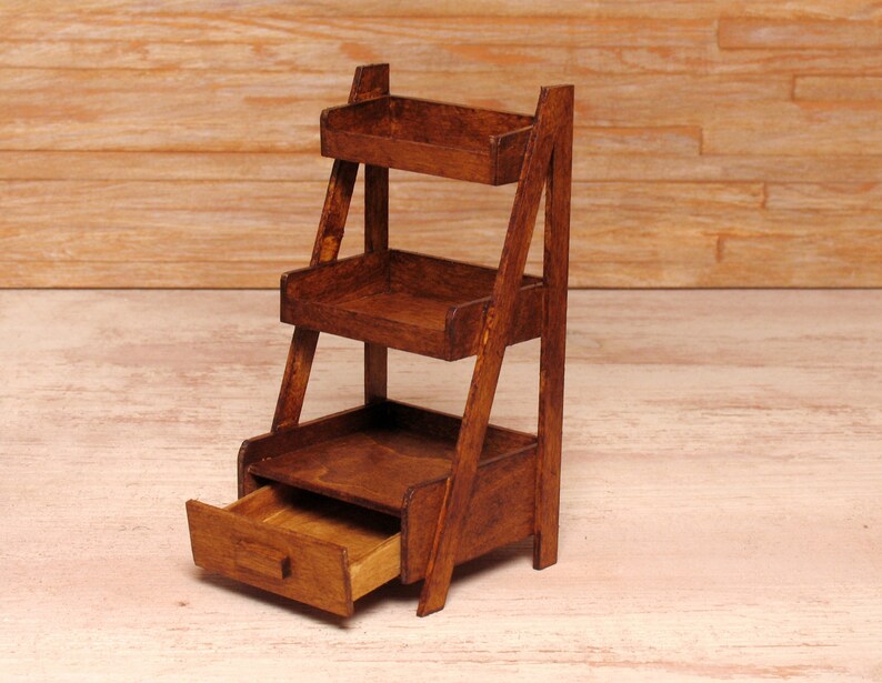 Rustic Miniature Shelves in Chestnut Brown for Your Dollhouse - Etsy