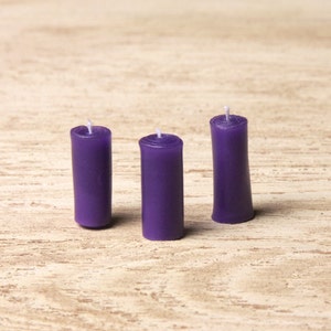 Purple Colored Miniature Pillar Candle for Your Dollhouse - Etsy