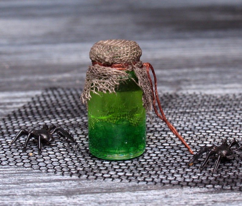 Spooky Miniature Glass Container With Interior for Halloween - Etsy