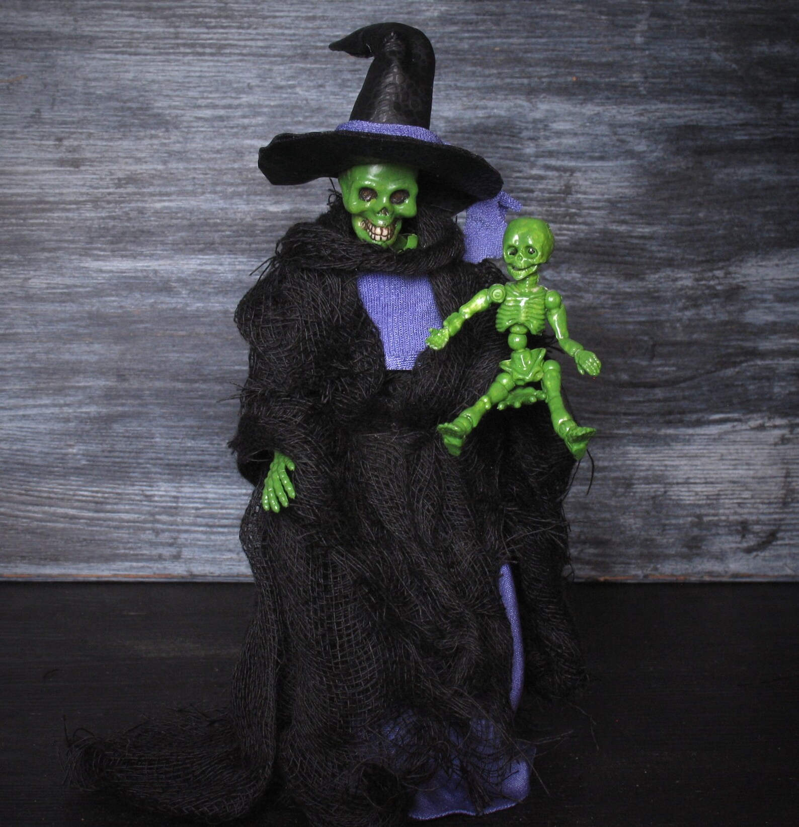 Miniature Skeleton witch With Baby for Your - Etsy