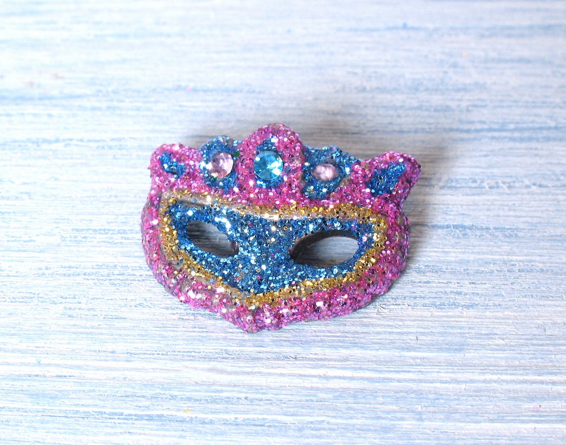 Shimmering Miniature Mask for Your Dollhouseparty - Etsy