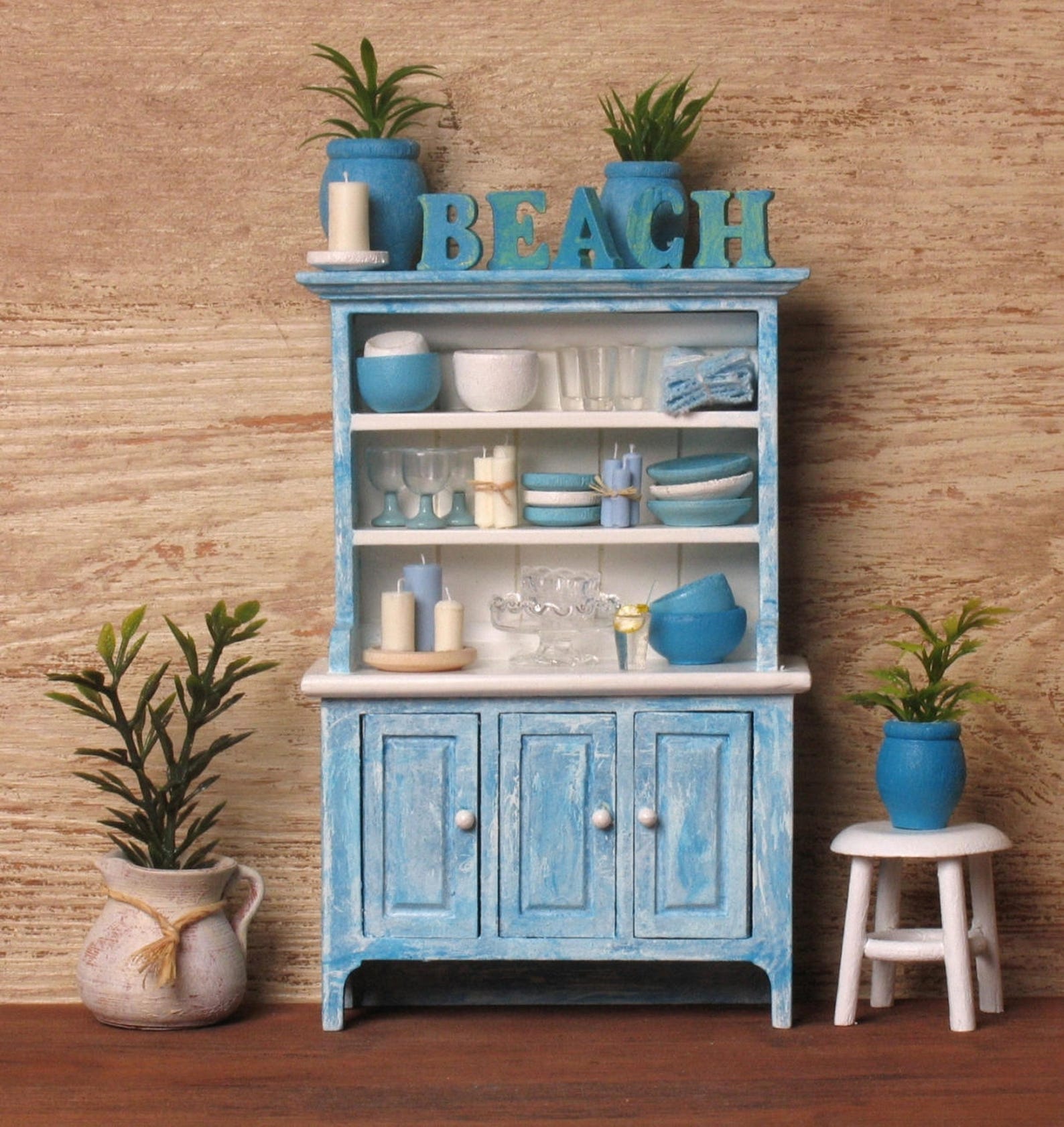 Shabby Chic Miniature Kitchen Cabinet for Your Dollhouse - Etsy