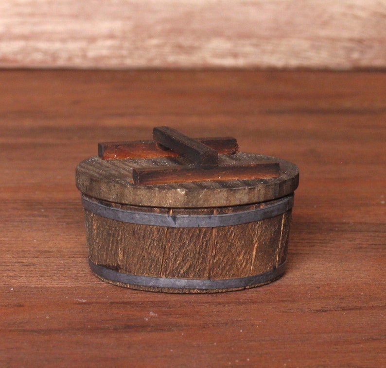 Rustic Miniature Wooden Grape Barrel With Metal Rings for Your - Etsy