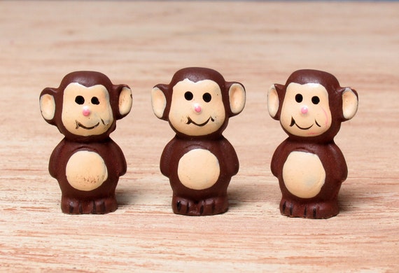 Miniature Toy Monkey for Your Dollhouse - Etsy