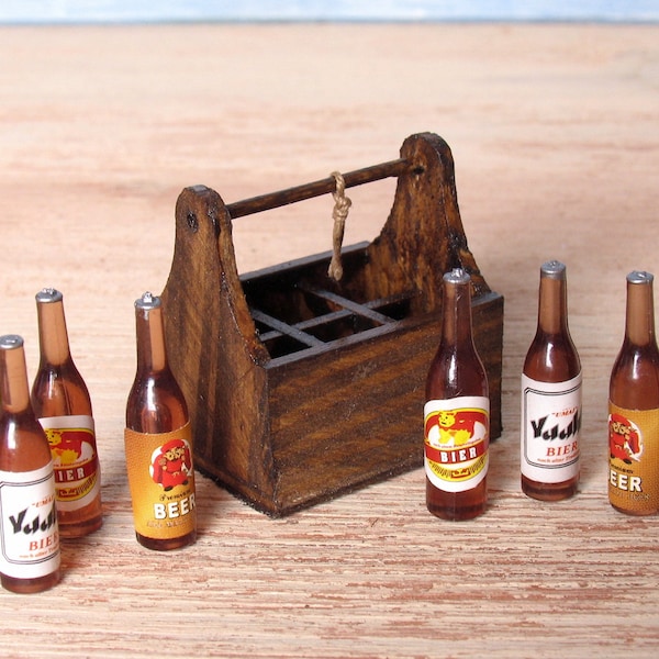 Dollhouse Miniature Beer Bottles - Etsy
