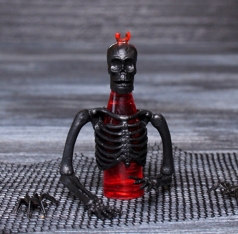 Spooky Miniature Devil Bottle for Halloween | Etsy