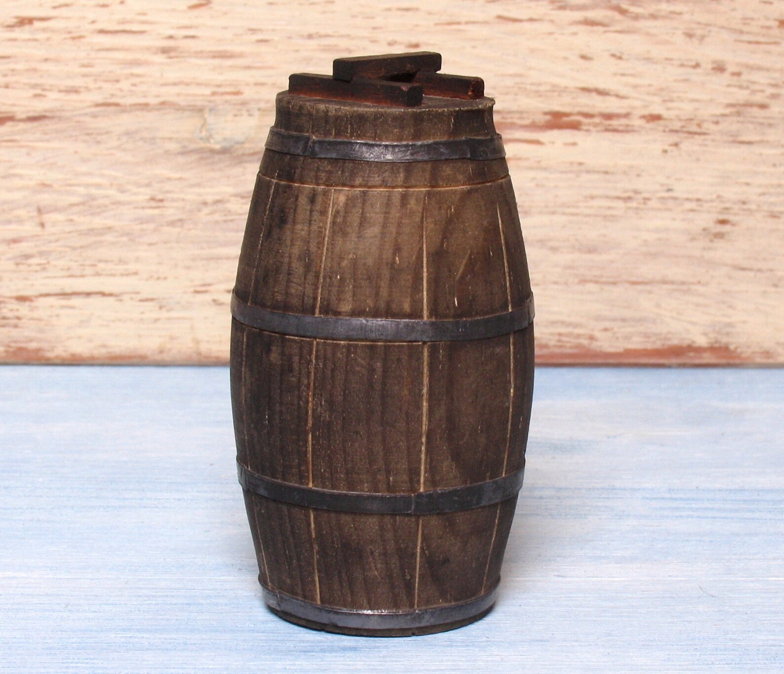 Rustic Miniature Wooden Barrel With Metal Rings for Your - Etsy
