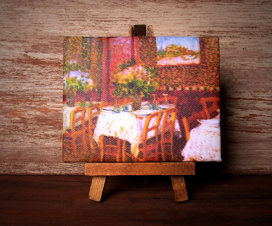 Miniature Van Gogh "interior of a Restaurant" Canvas for Your Dollhouse ...