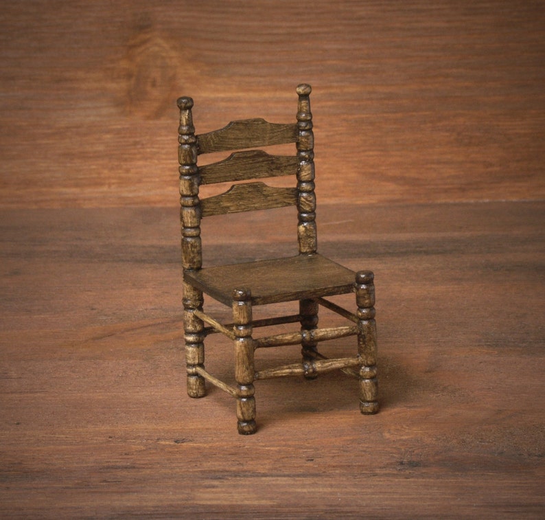Miniature Wooden Chair for Your Dollhouse - Etsy