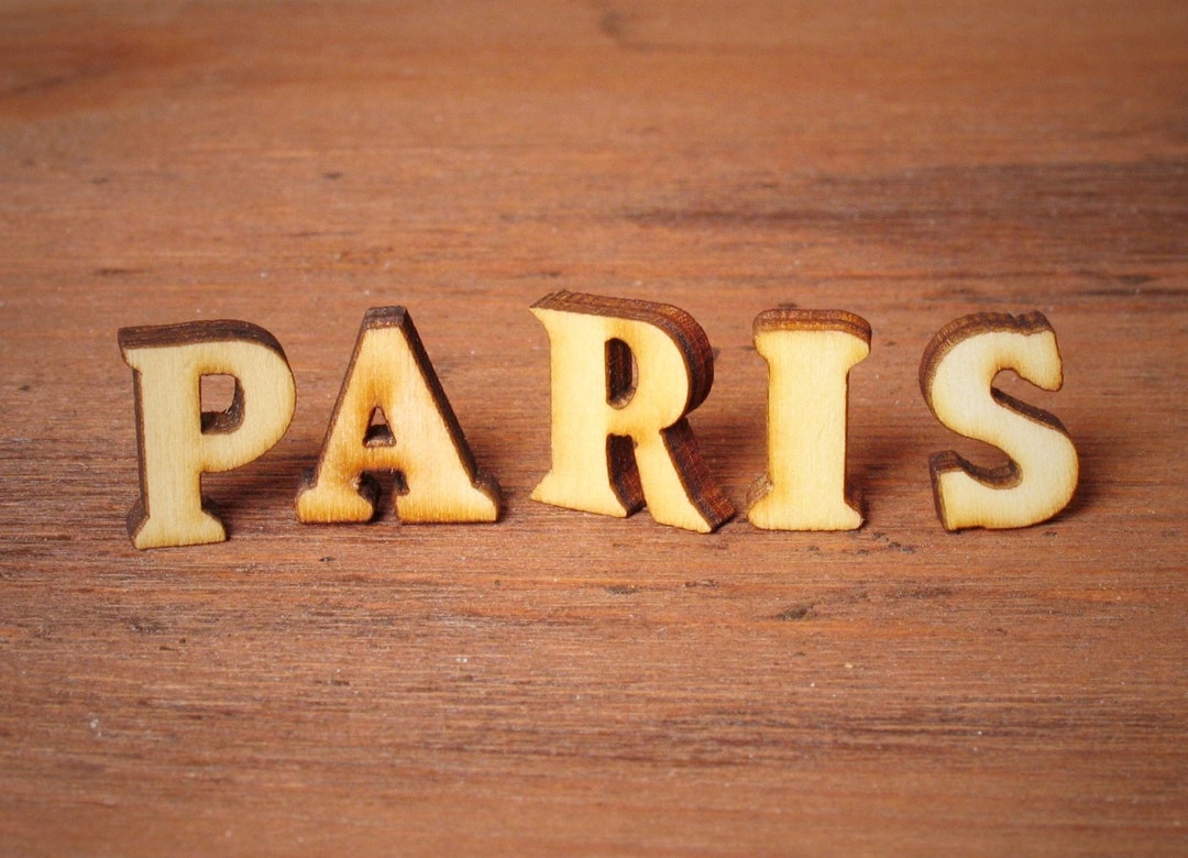 Miniature Wooden Letters PARIS for Your Dollhouse - Etsy