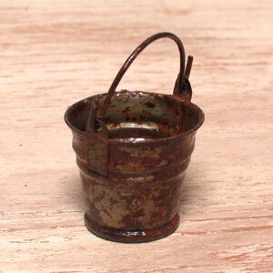 Rustic Rusty Miniature Bucket for Your Dollhouse Kitchen - Etsy