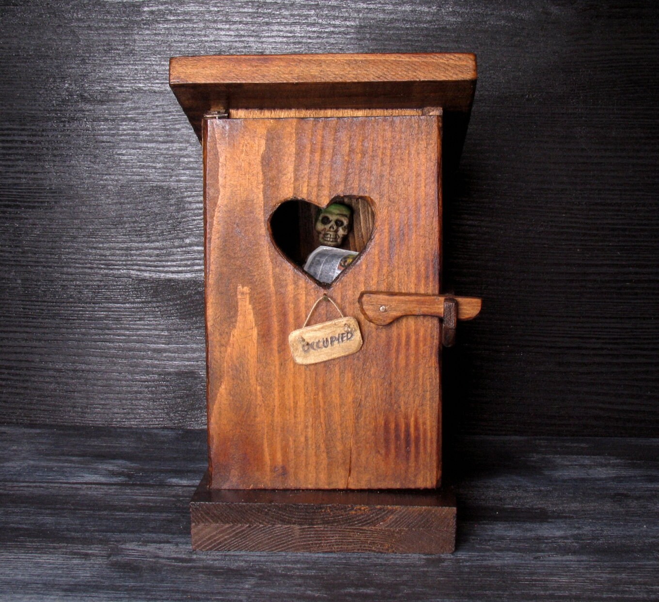Illuminated Miniature Outhouse for Halloween | Etsy