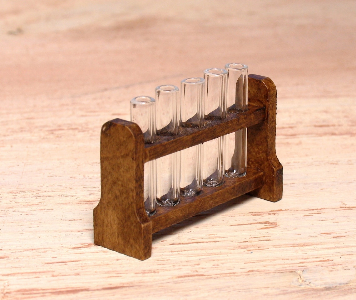 Miniature Test Tubes in Stand for Your Dollhouse | Etsy