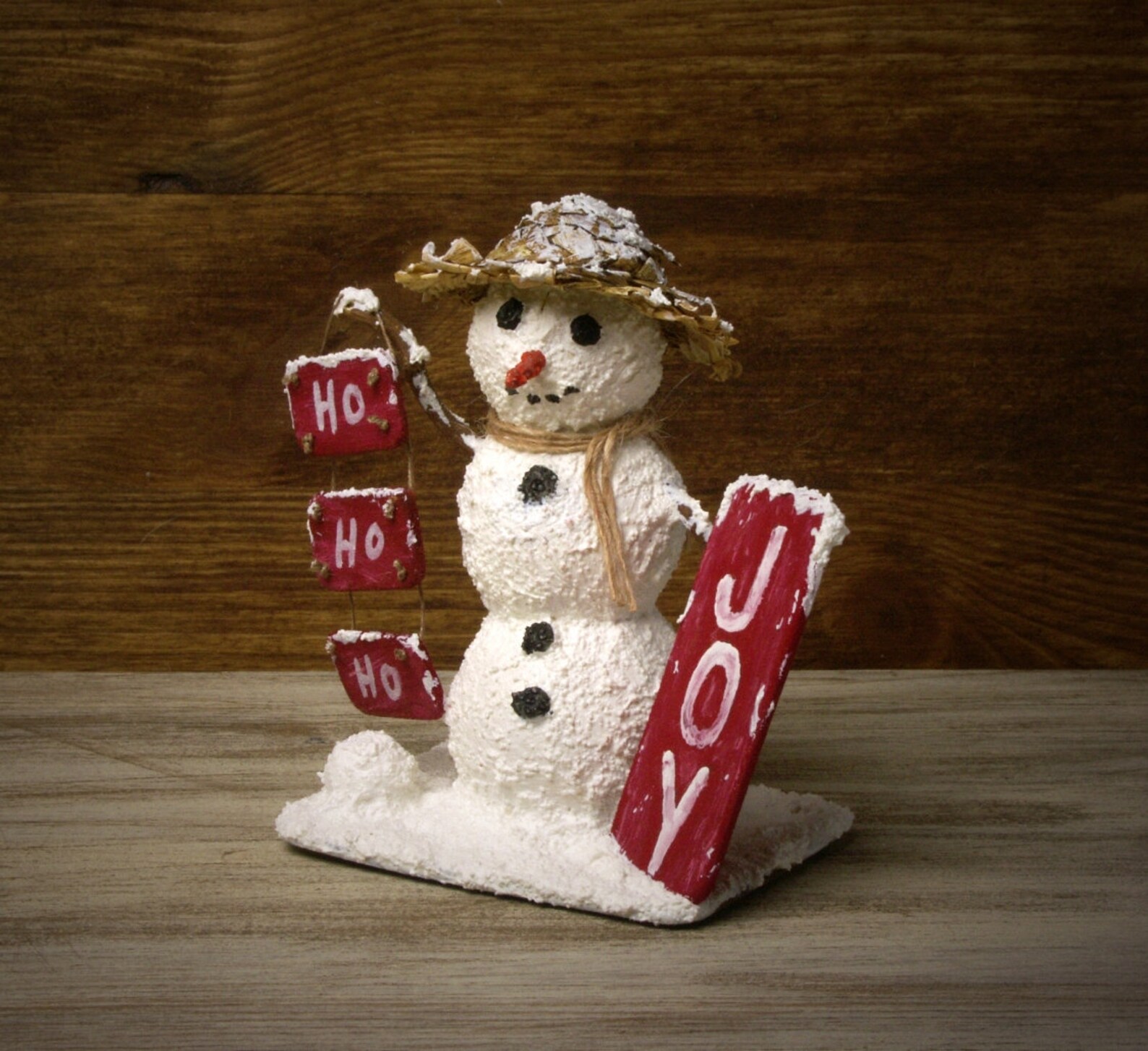 Miniature Snowman With Signs | Etsy