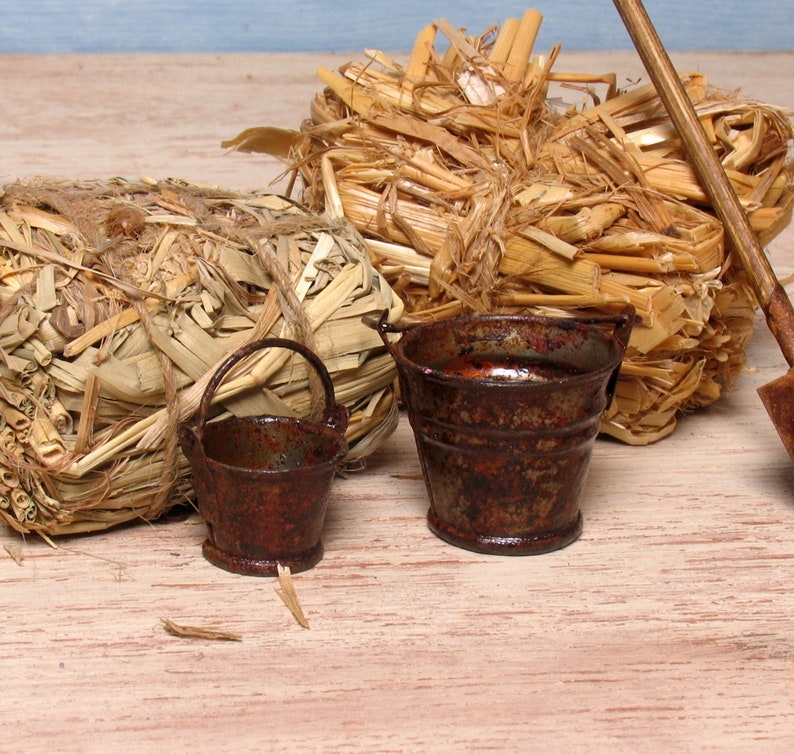 Rustic Rusty Miniature Bucket for Your Dollhouse Kitchen - Etsy