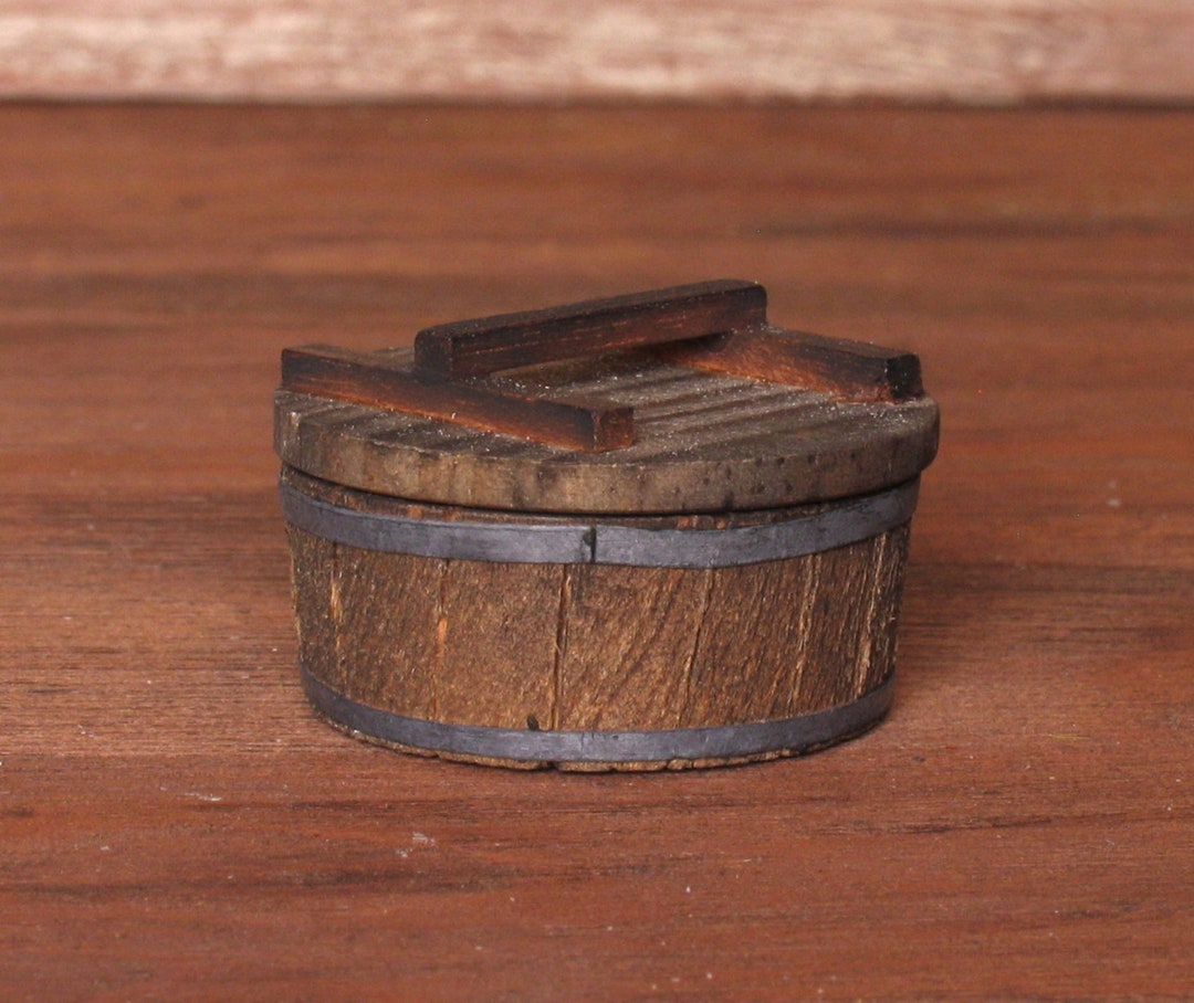 Rustic Miniature Wooden Grape Barrel With Metal Rings for Your ...