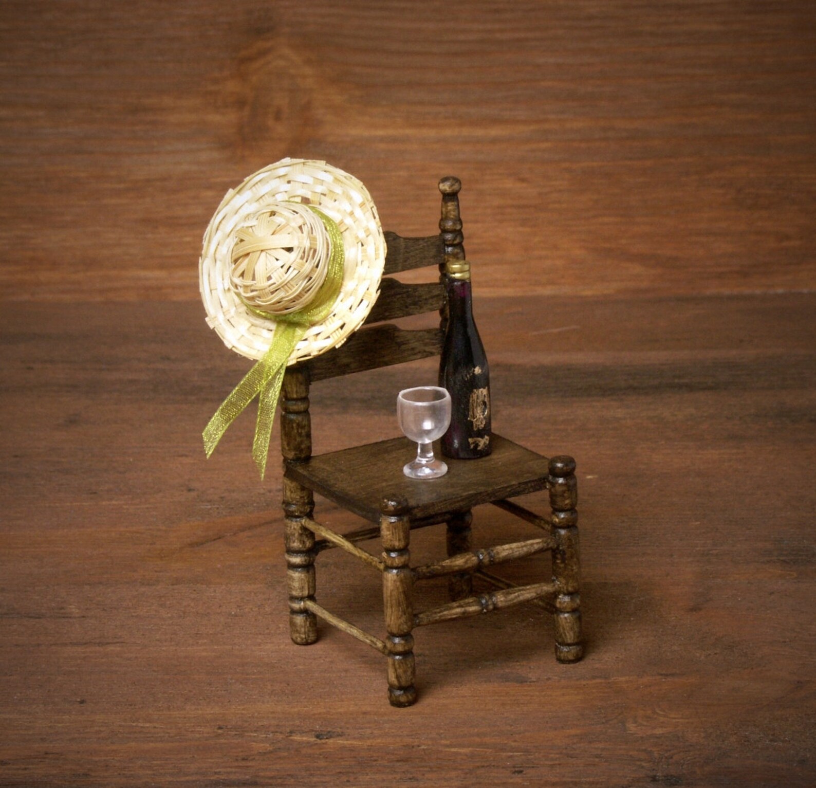 Miniature Wooden Chair for Your Dollhouse | Etsy