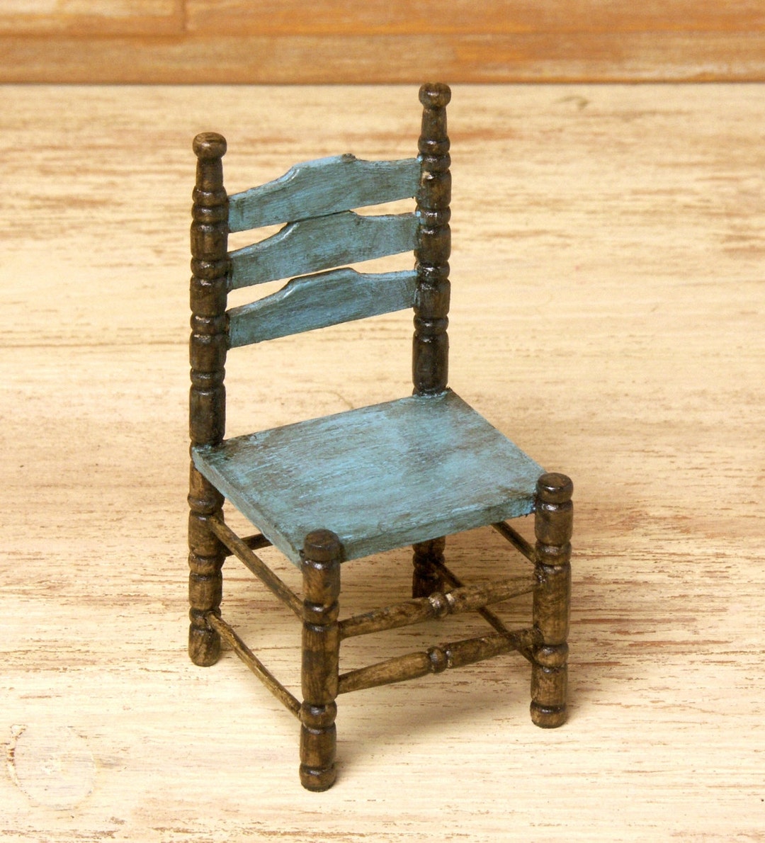 Shabby Chic Miniature Wooden Chair for Your Dollhouse - Etsy
