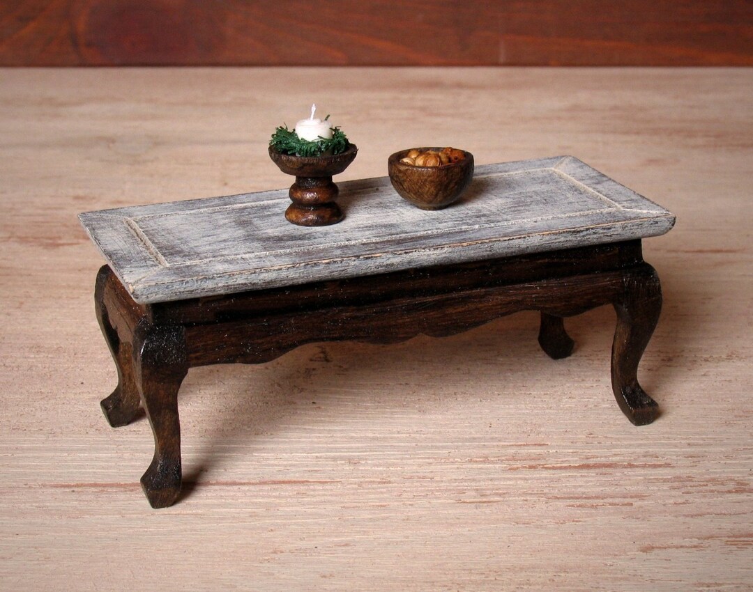 Rustic Shabby Chic Miniature Coffee Table for Your Dollhouse - Etsy
