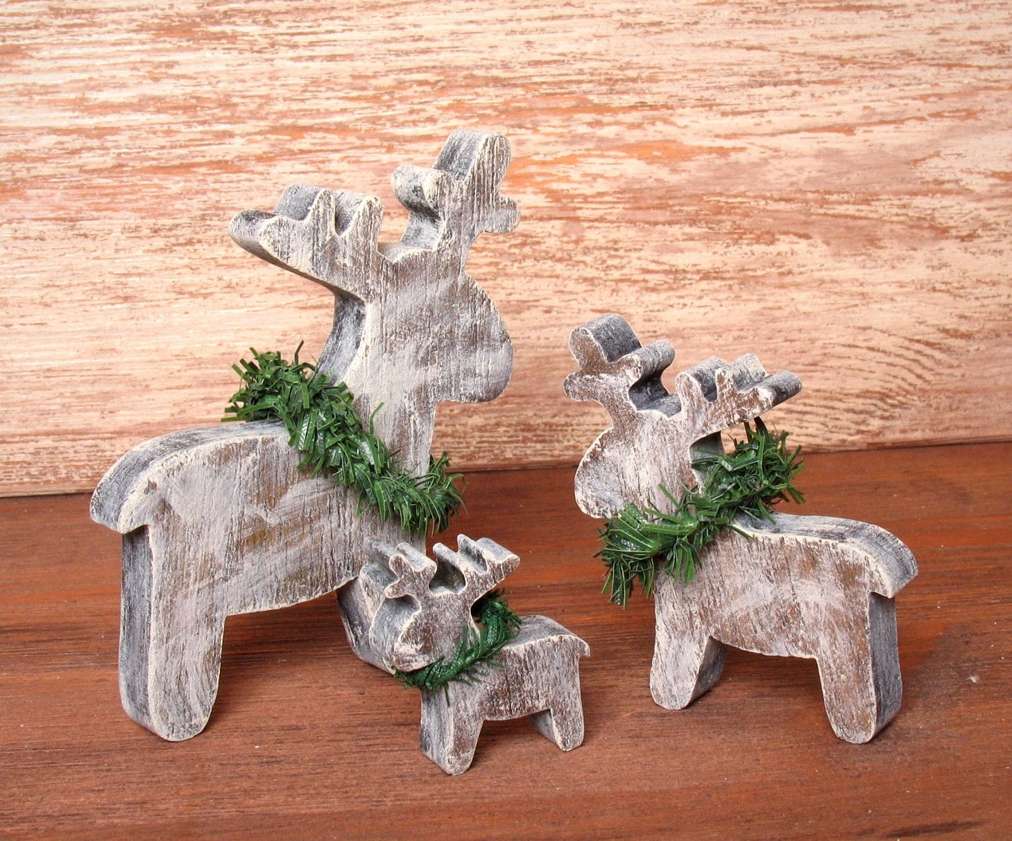 Rustical Shabby Chic Miniature Wooden Reindeer for Your | Etsy