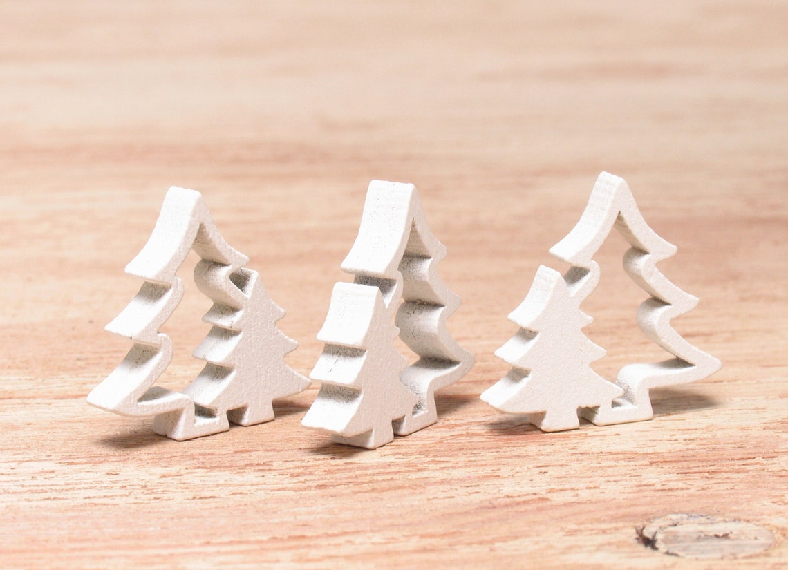 Cute Miniature Wooden Fir Trees Pair for Your Dollhouse - Etsy