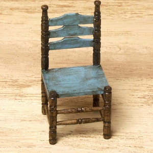 Shabby Chic Miniature Wooden Chair for Your Dollhouse - Etsy