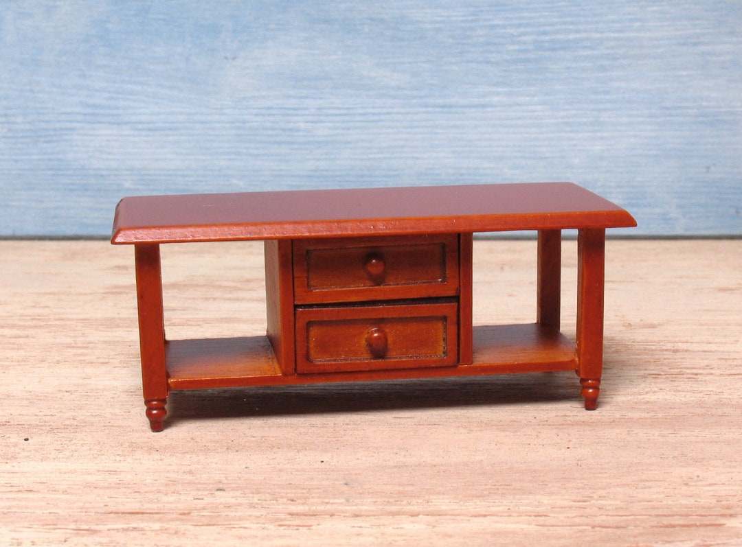 Rustic Miniature Coffee Table for Your Dollhouse - Etsy