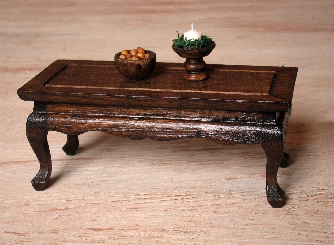 Rustic Miniature Coffee Table for Your Dollhouse - Etsy
