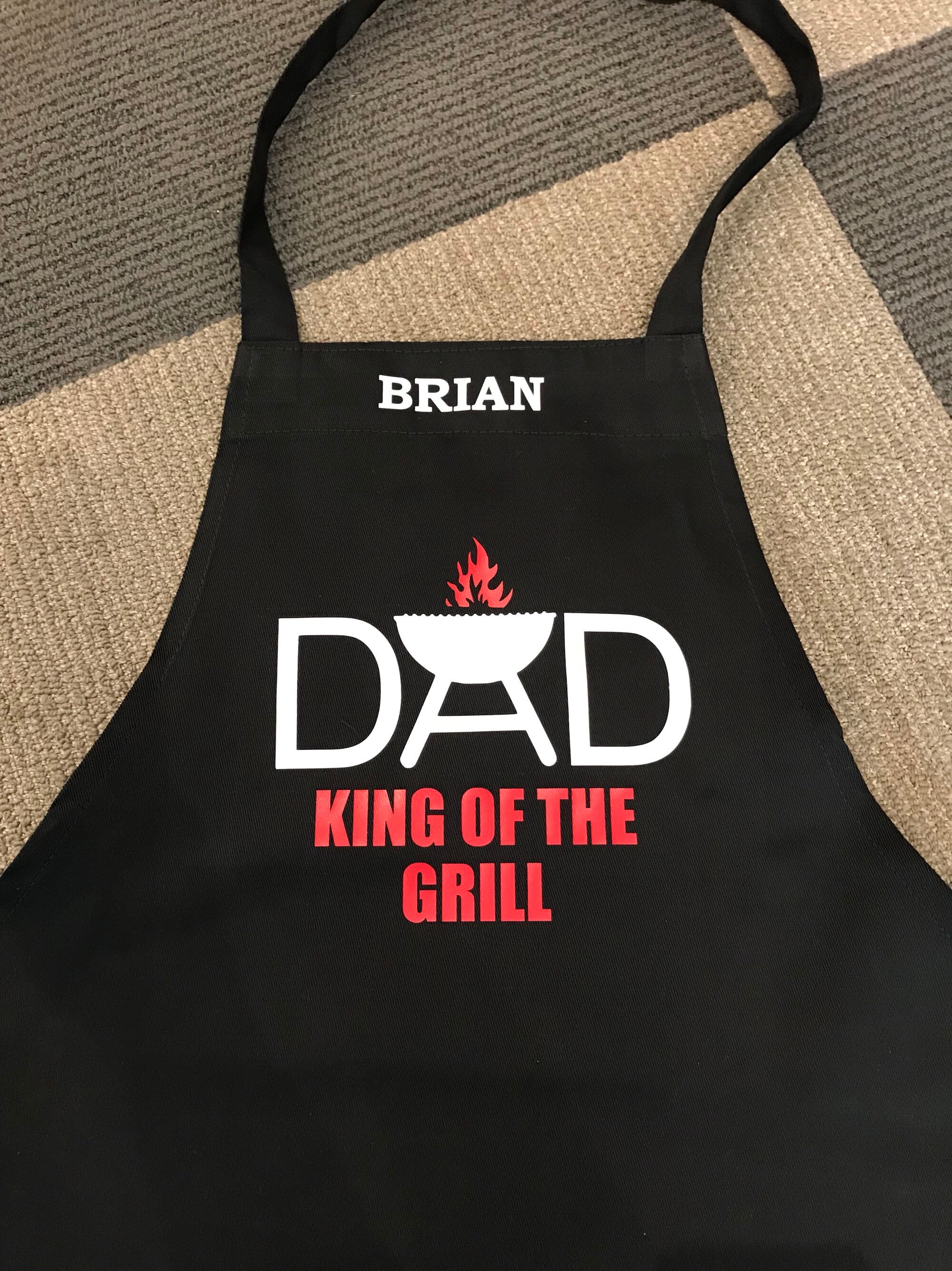 Personalized Dad Father’s Day Grill Kitchen Apron and Hotpads
