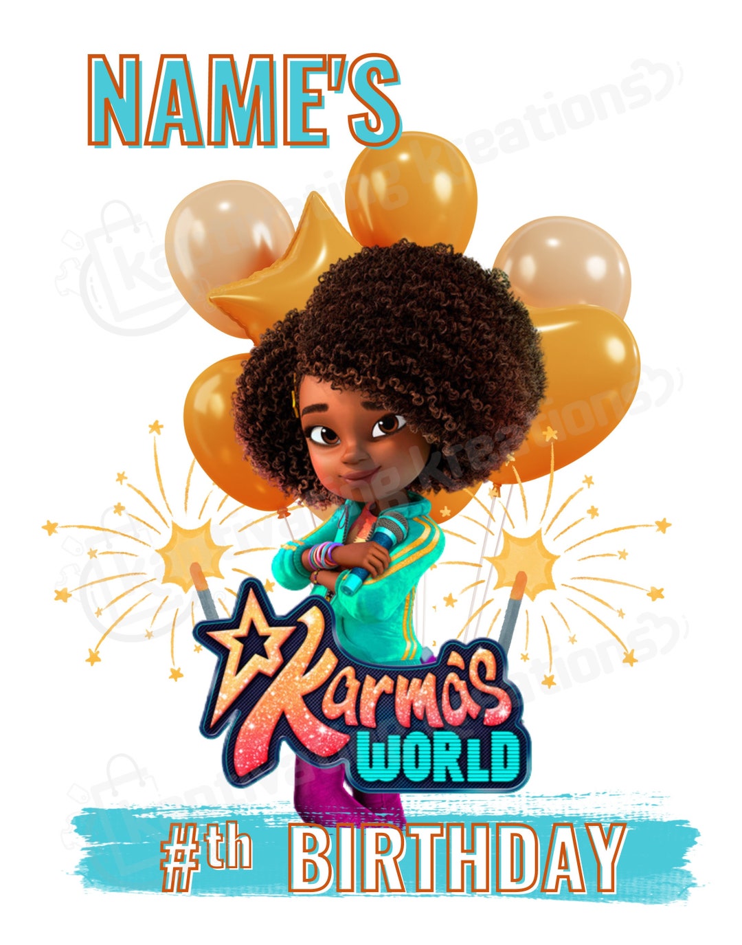 Custom Karma's World Birthday Download; Made to Order - Etsy