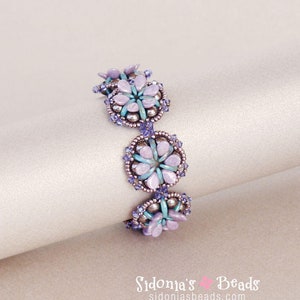 Crescent and Pip Beads Bracelet Tutorial - Water Lilies Bracelet - PDF ...
