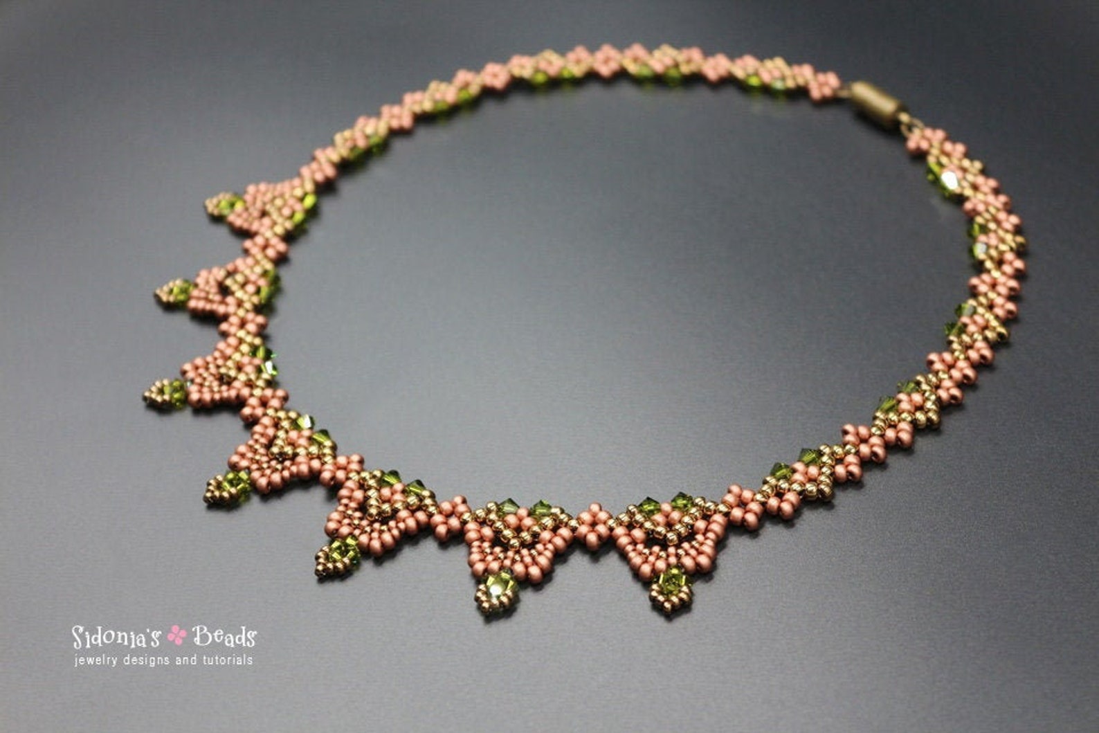 Necklace TUTORIAL Seed Beads and Crystals Necklace PATTERN Garland ...