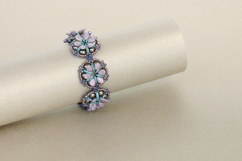 Crescent and Pip Beads Bracelet Tutorial - Water Lilies Bracelet - PDF ...