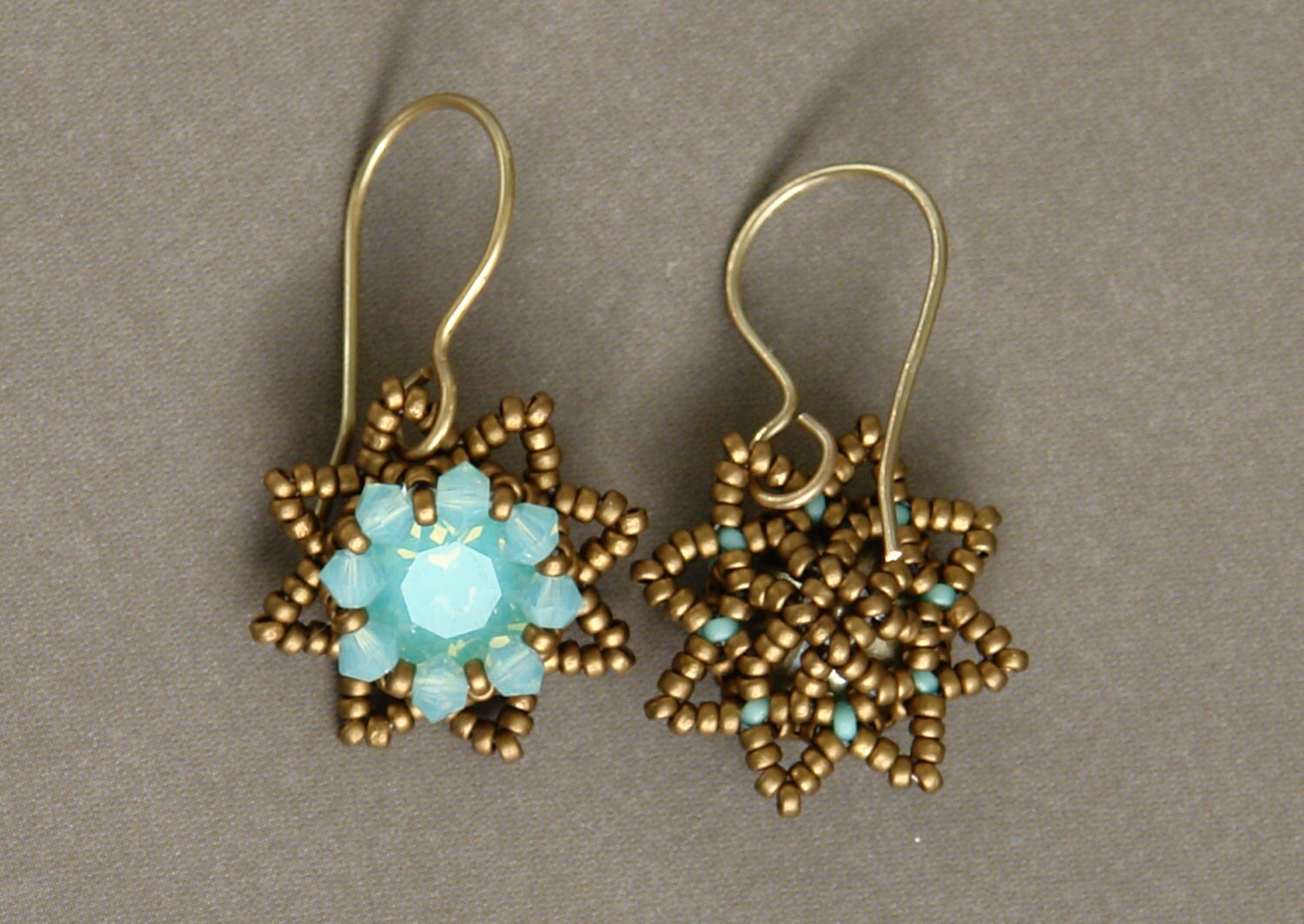 Beaded Earrings Tutorial Beaded Earrings Pattern 8mm - Etsy