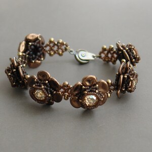 Czech Rose Petals Beaded Bracelet Tutorial - Precious Daisies Bracelet ...