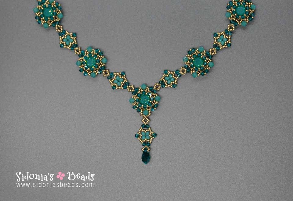Beading Tutorial 8mm Swarovski Chatons Necklace Tutorial | Etsy