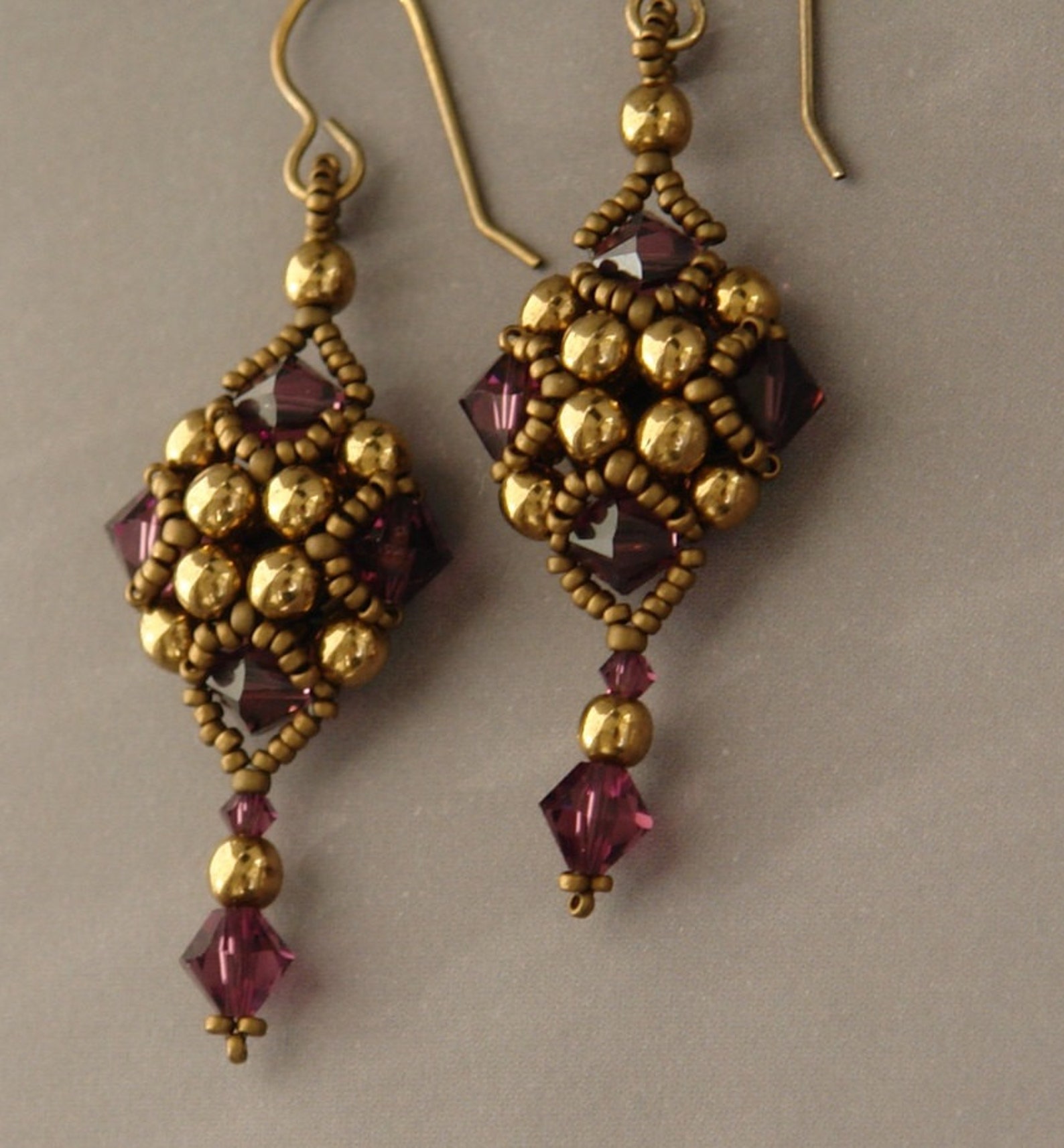 Beaded Earrings Tutorial Art Deco Style Earrings Beading - Etsy