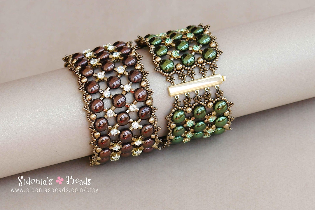 Beading Pattern 8mm Preciosa Candy Beads Bracelet - 4mm Chaton Montees ...