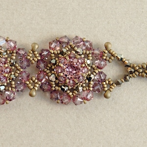 Swarovski Crystals Bracelet Tutorial - Lovely Flowers Bracelet ...