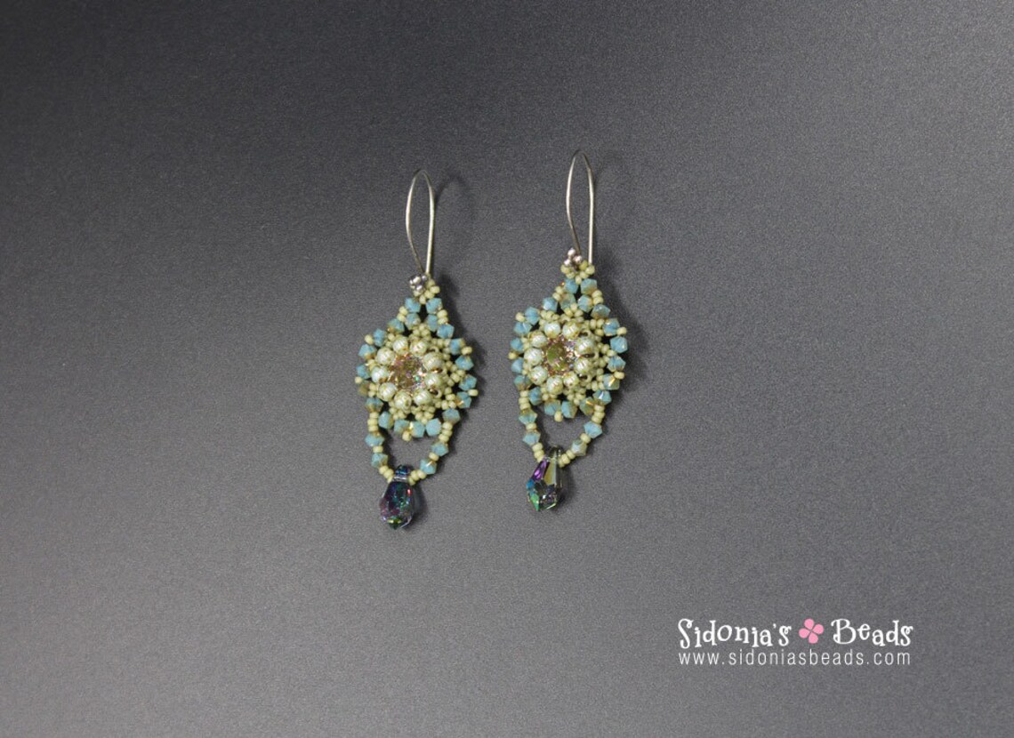 Earrings Tutorial 8mm Swarovski Chaton Bezel Glassy Etsy
