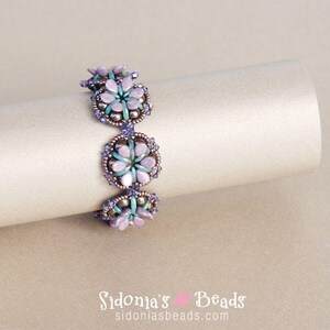 Crescent and Pip Beads Bracelet Tutorial - Water Lilies Bracelet - PDF ...